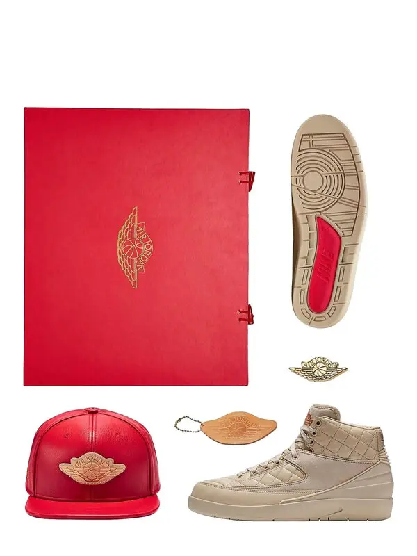 JORDAN 2 Retro Just Don 'beach - Brach/mtllc Gold-university Red