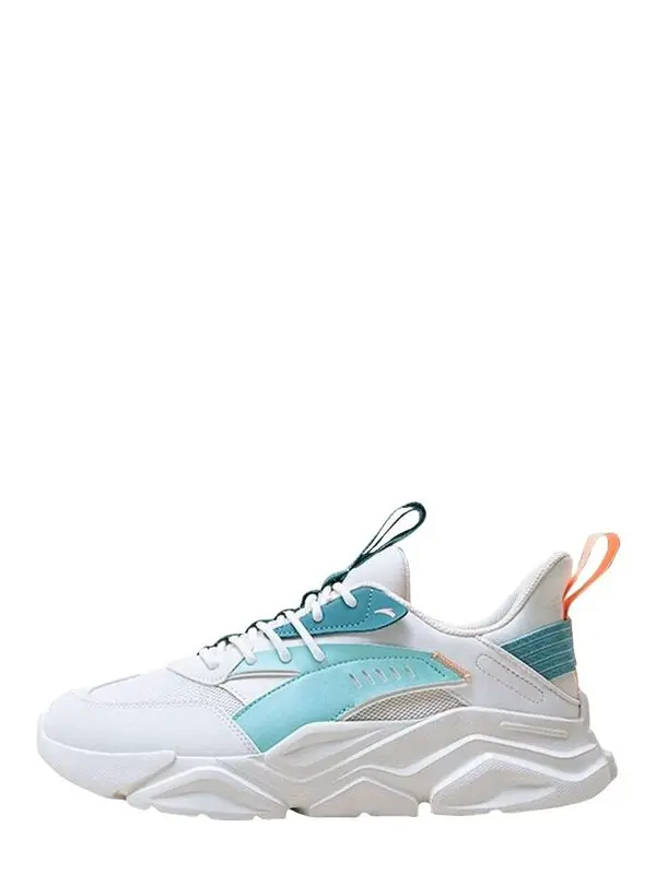ANTA Life Collection Mid Top Sneakers - White/blue/orange