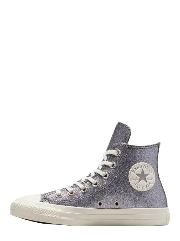 CONVERSE Chuck Taylor All Star Glitter Gunmetal High Top Sneakers - Silver