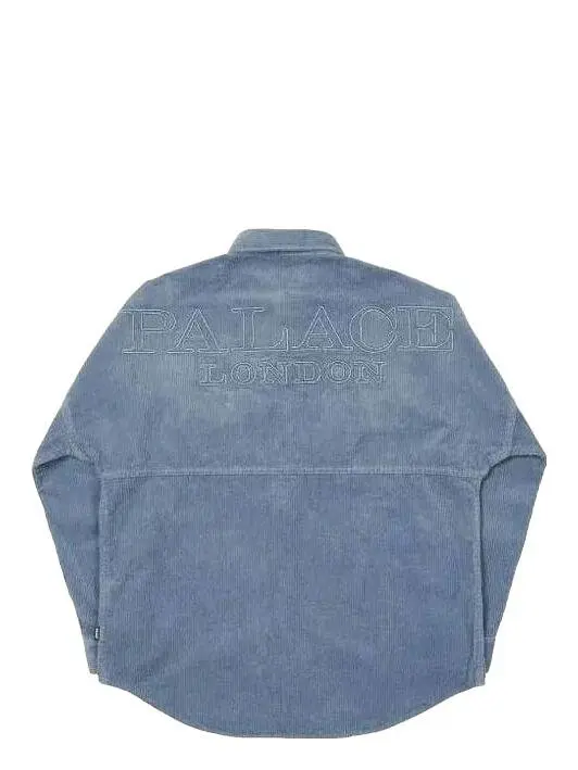 PALACE Washed Drop Shoulder Cord Shirt Fw21 - Blue