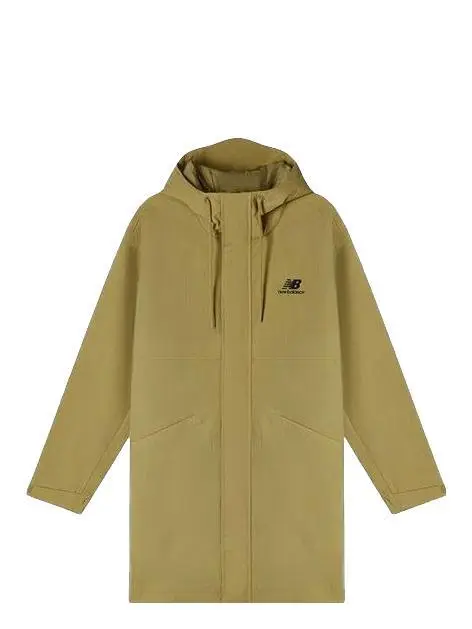 NEW BALANCE Long Hooded Jacket - Olive Green/black