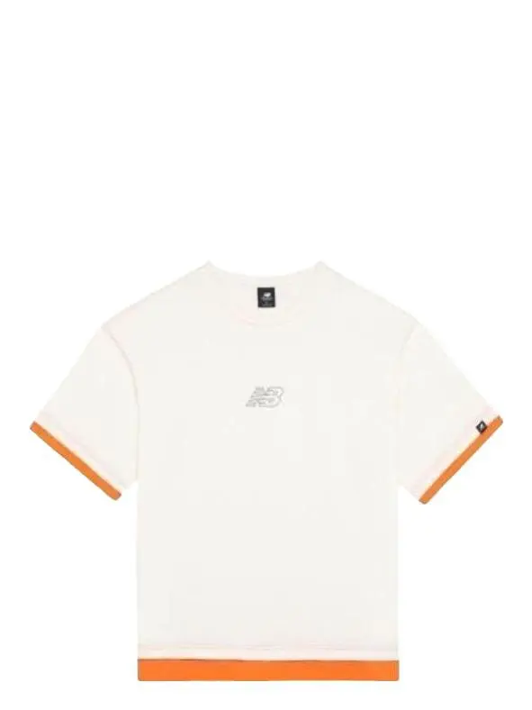 NEW BALANCE Sport Classic T-shirt Asia Sizing 'white Orange - White/orange