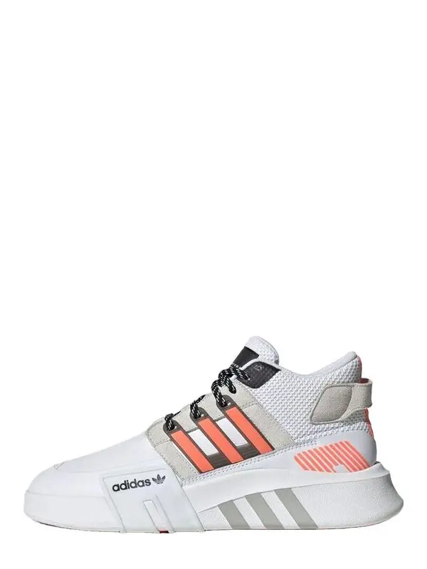 Adidas Originals Eqt Bask Adv V2 Mid Top Sneakers - White/orange