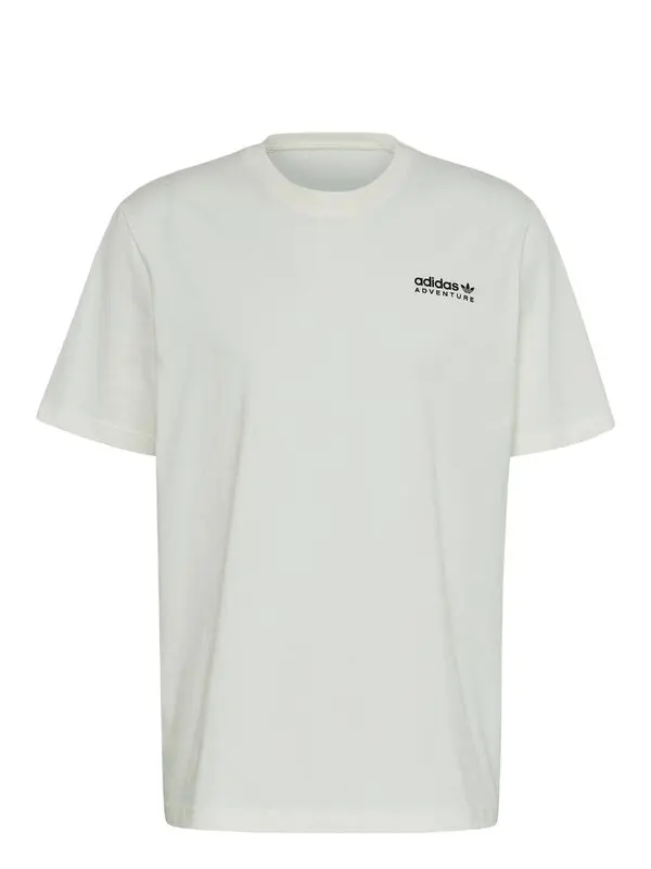 Adidas Originals Outdoor Logo Printing Short Sleeve Jade White T-shirt - Default Color