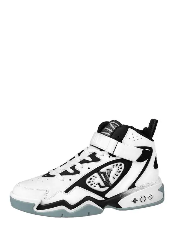 LOUIS VUITTON Trainer 2 High-top Sneakers - White/black/grey