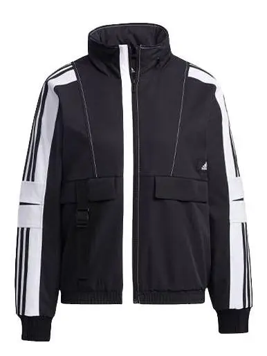 Adidas Colorblock Hooded Track Jacket - Black