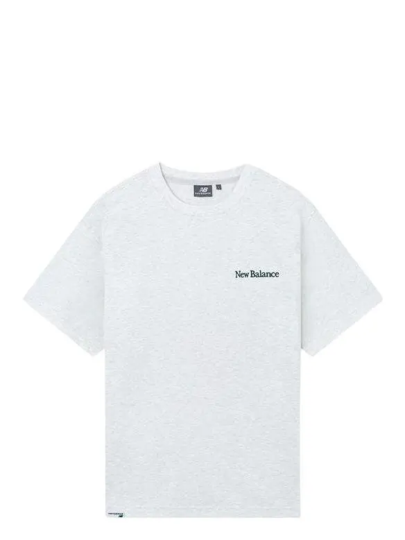 NEW BALANCE Casual Tee Asia Sizing 'white Grey - White/grey
