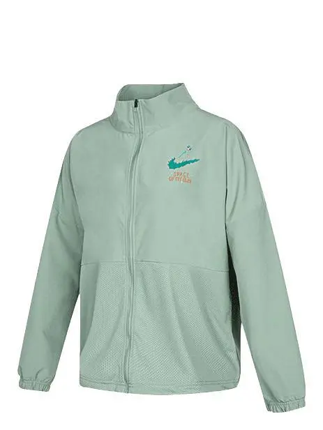 Nike Logo Printing Stand Up Collar Jacket - Green