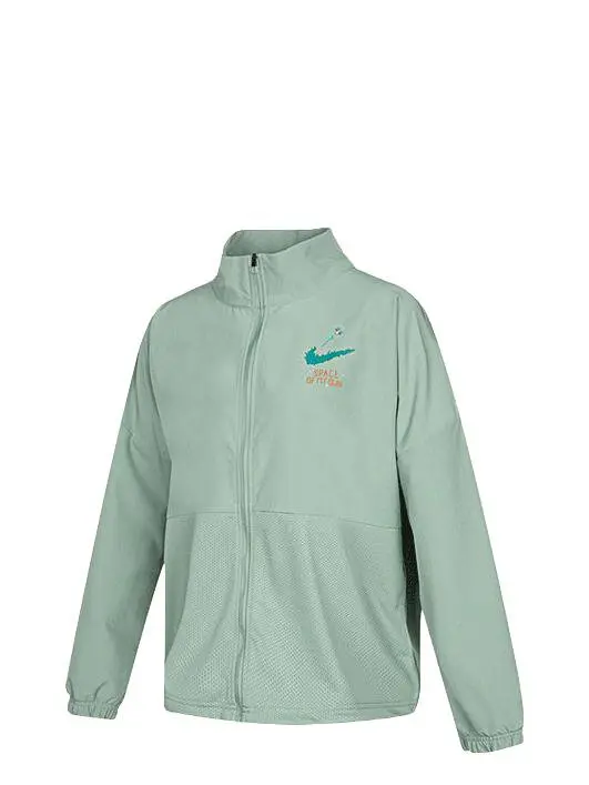 Nike Logo Printing Stand Up Collar Jacket - Green