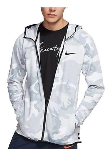 Nike Dri-fit Spotlight Camo Basketball Hoodie - White/grey