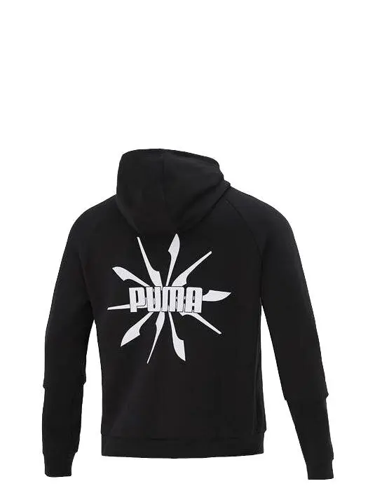 PUMA Logo Print Hoodie - Black