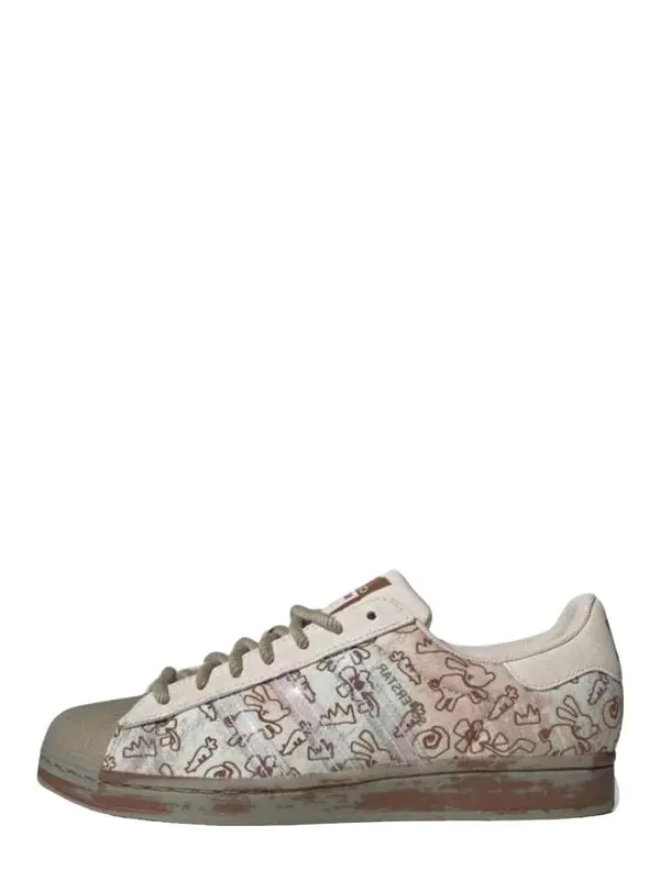 Adidas Melting Sadness X Superstar Allover Graphics Sneakers - Brown
