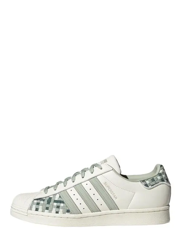 Adidas Originals Superstar Sneakers - White/green