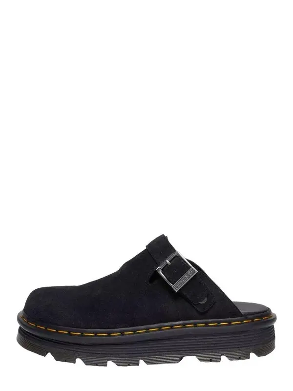 Dr. Martens Zebzag Suede Slingback Platform Mule - Black