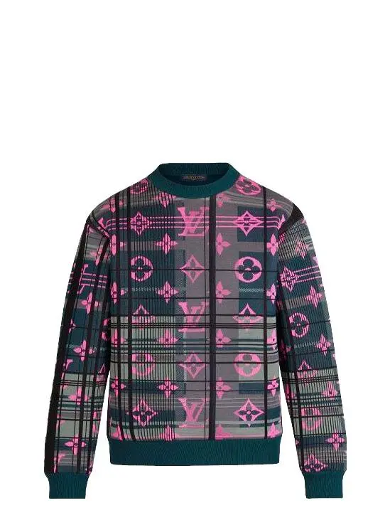 LOUIS VUITTON Monogram Crewneck Sweatshirt - Dark Green