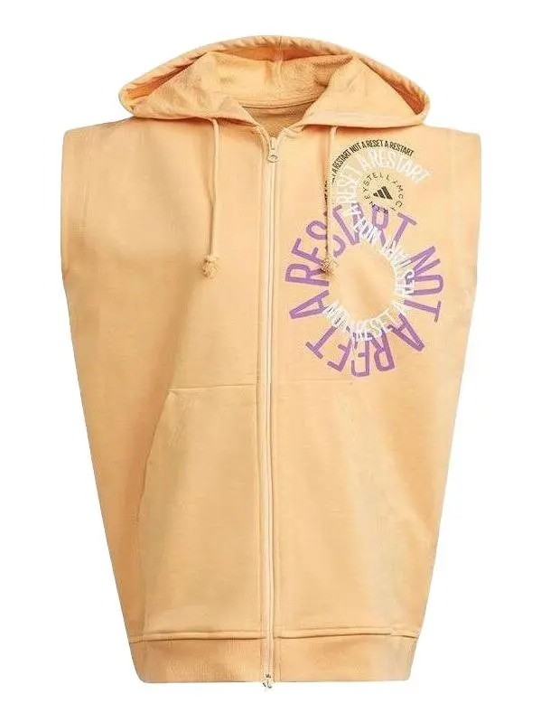 Adidas Sleeveless Hoodie - Faded Pulse Amber