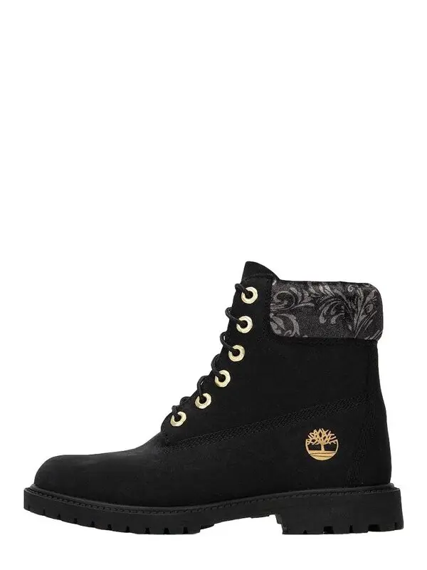 Timberland Inch Heritage Lace Up Cupsole Boots - Black/grey/gold