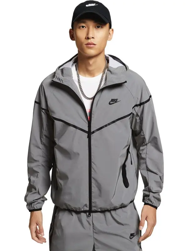 Nike Tech Woven Flash Jacket - Silver/black