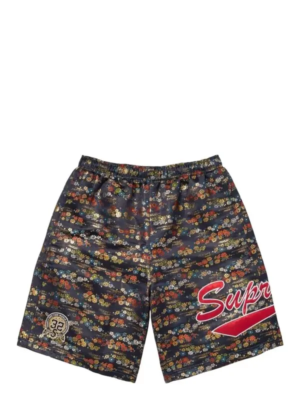 Supreme Floral Jacquard Shorts - Navy