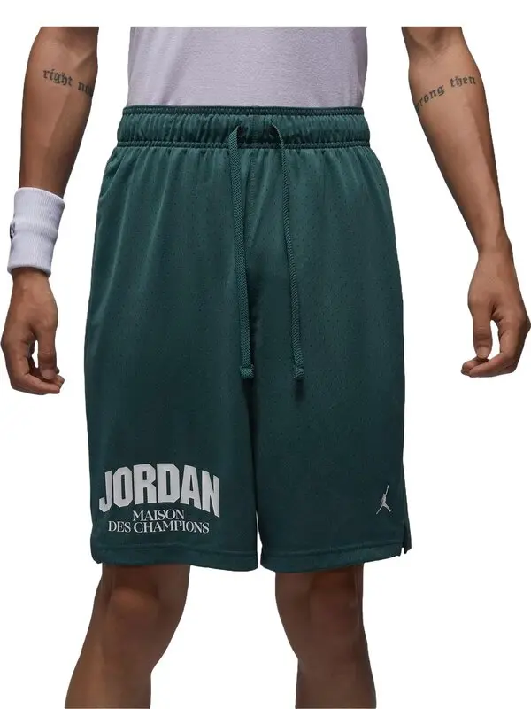 JORDAN Sport Dri-fit Graphic Shorts - Oxidized Green/white