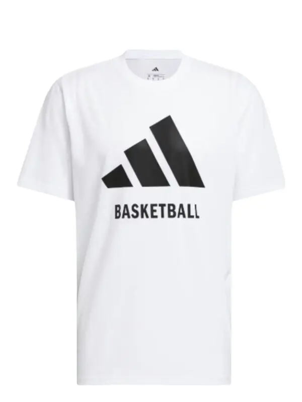 Adidas Basketball T-shirt Asia Sizing 'white Black - White/black