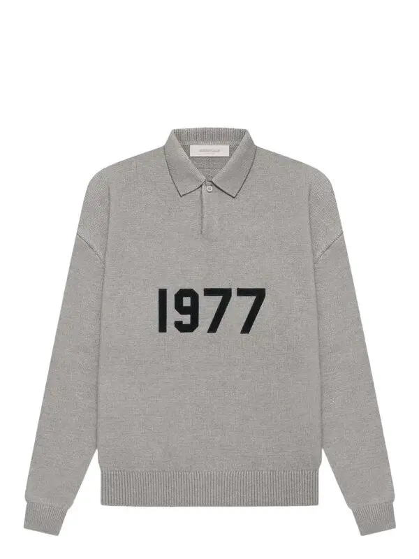 Fear Of God Ss22 Knit Ls Polo 1977 Dark Oatmeal - None