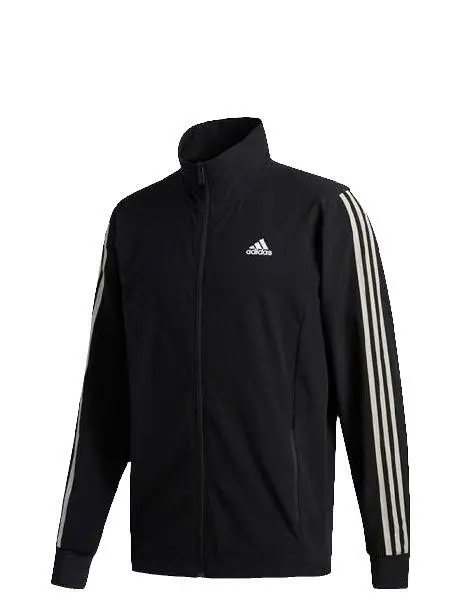 Adidas Cool Touch Track Jacket With Sporty Stripes - Black