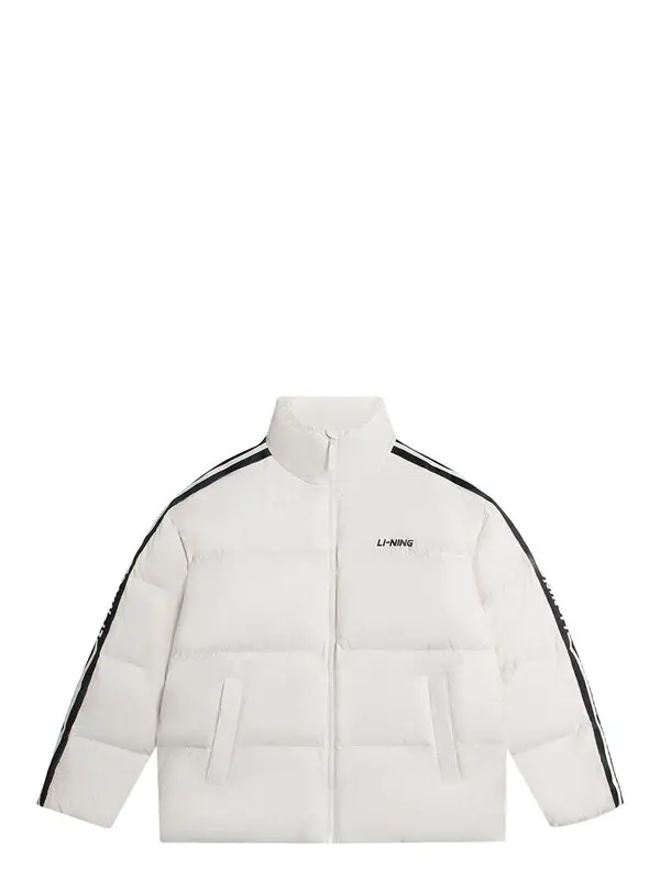 LI-NING Graphic Short Down Jacket - White/black