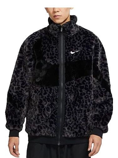 Nike Swoosh Leopard Print Fleece Jacket - Default Color