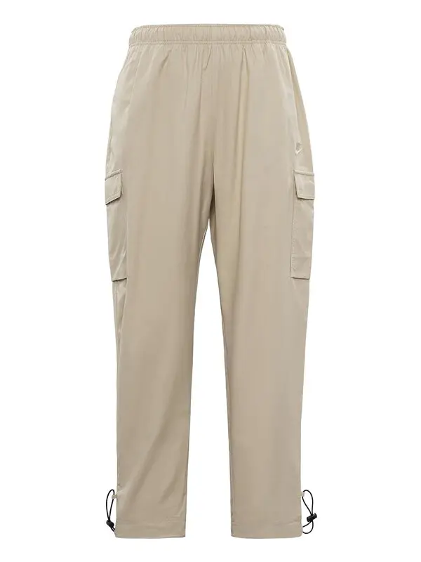 Nike Logo Small Label Embroidered Woven Cargo Casual Pants/trousers Light Brown - Multi-color