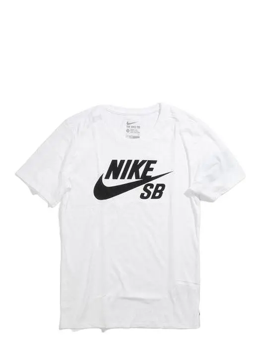 Nike Logo Printing Round Neck Short Sleeve T-shirt - White