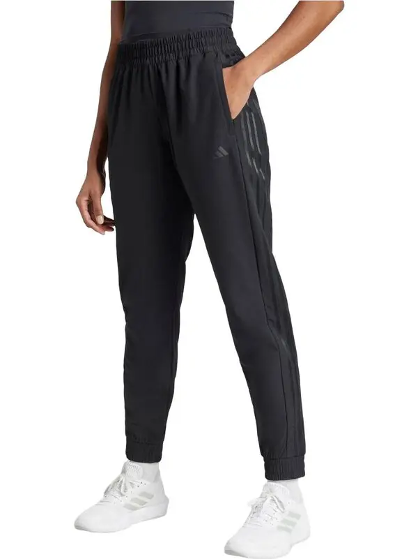 Adidas Pacer All Gym 3-stripes Woven Mid-rise Pants - Black
