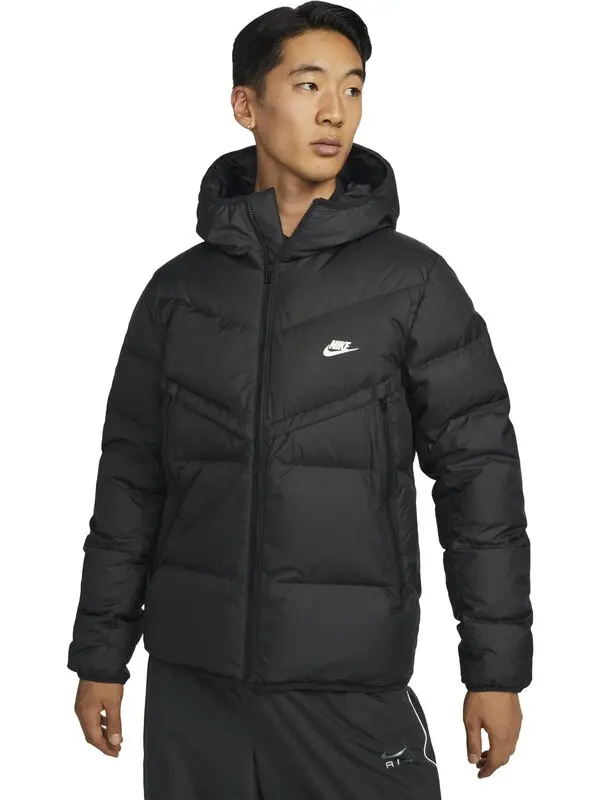 Nike Hooded Puffer Jacket - Black