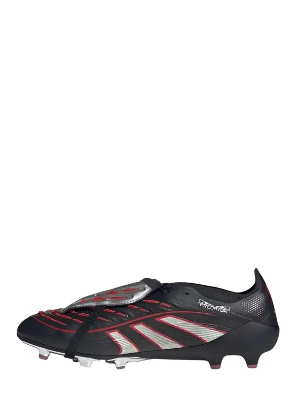 Adidas Predator Elite Fold-over Tongue Ag 'bsr' Football Boots - Core Black/silver Metallic/vivid Red