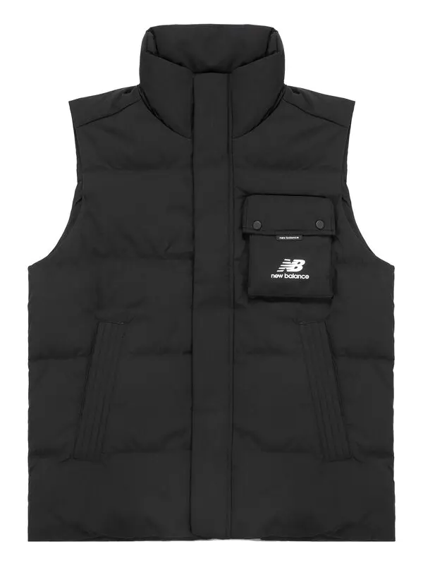 NEW BALANCE Windproof Puffer Vest - Black/white