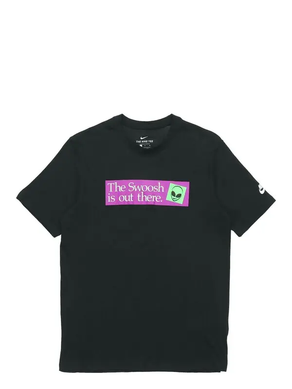 Nike The Swoosh Is Out There." Graphic T-shirt - Black