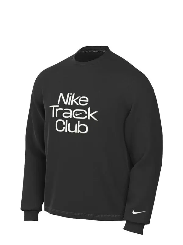 Nike Track Club Long Sleeve Sweatshirt - Black