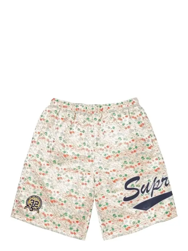 Supreme Ss26 Floral Jacquard Shorts - White