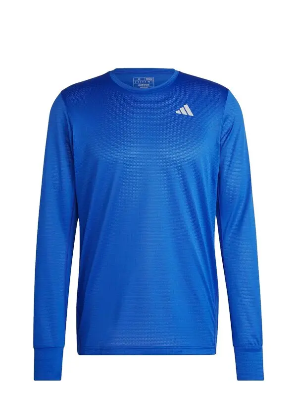 Adidas Own The Run Long Sleeve Performance T-shirt - Blue