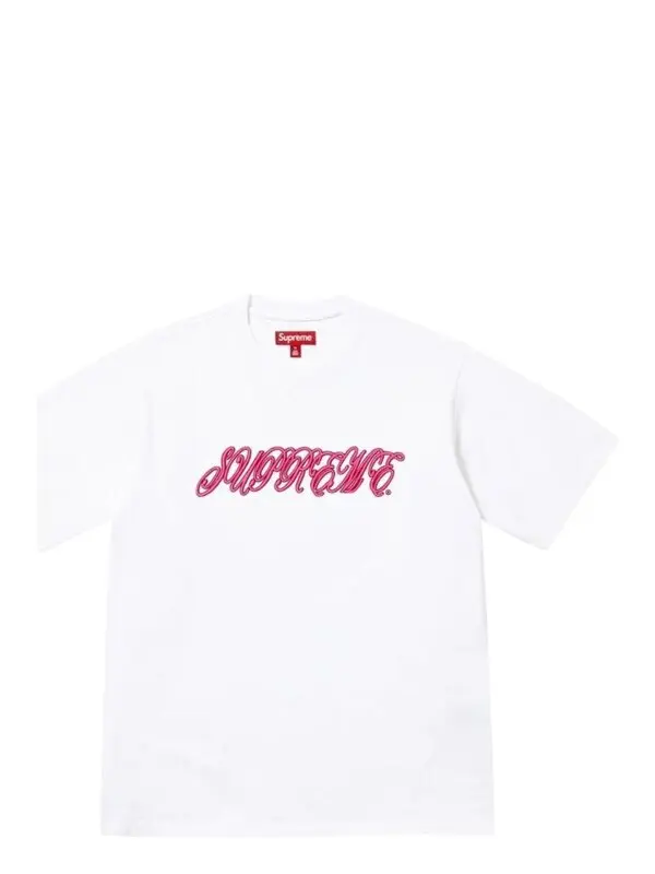 Supreme Ss26 Raised Script S/s T-shirt - White