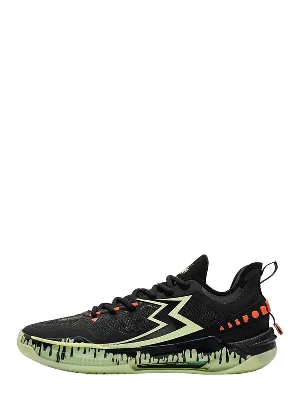 361 DEGREES Big3 5.0 Quick Pro Halloween Sneakers - Black/neon Green/orange