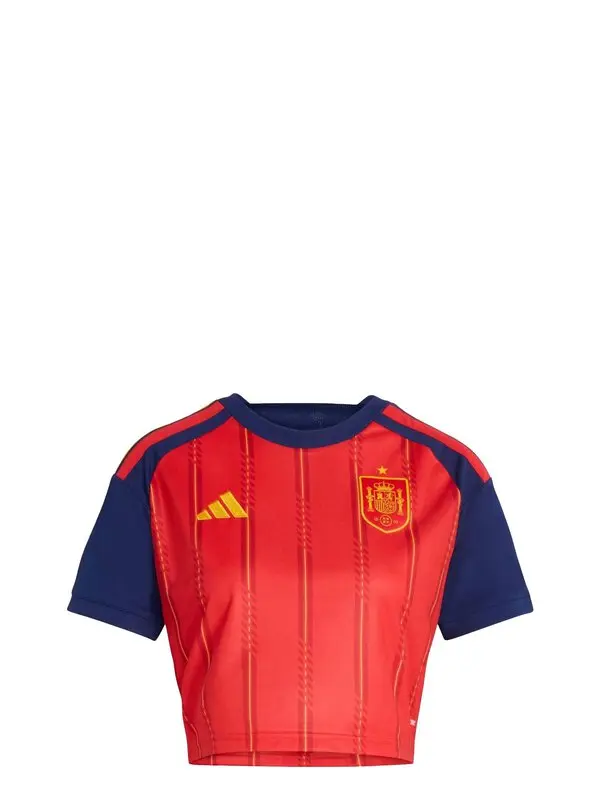 Adidas Spain 26 Home Cropped Jersey - Vivid Red