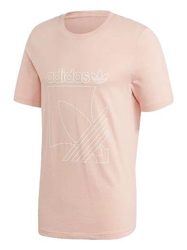 Adidas Originals Sprt 3s Tee Logo Printing Sports Short Sleeve - Pink