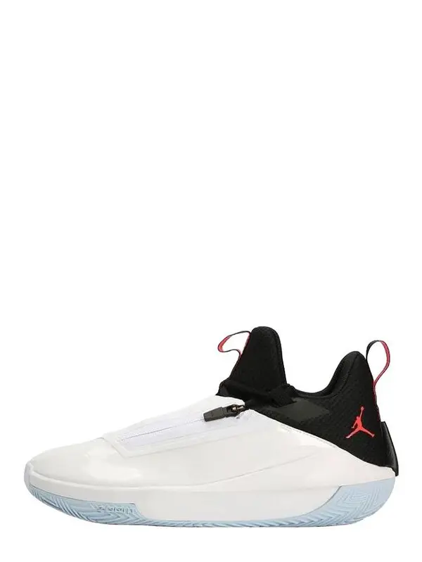 JORDAN Jumpman Hustle Pf High Top Zip Up Athletic Sneakers - White/infrared 23-black