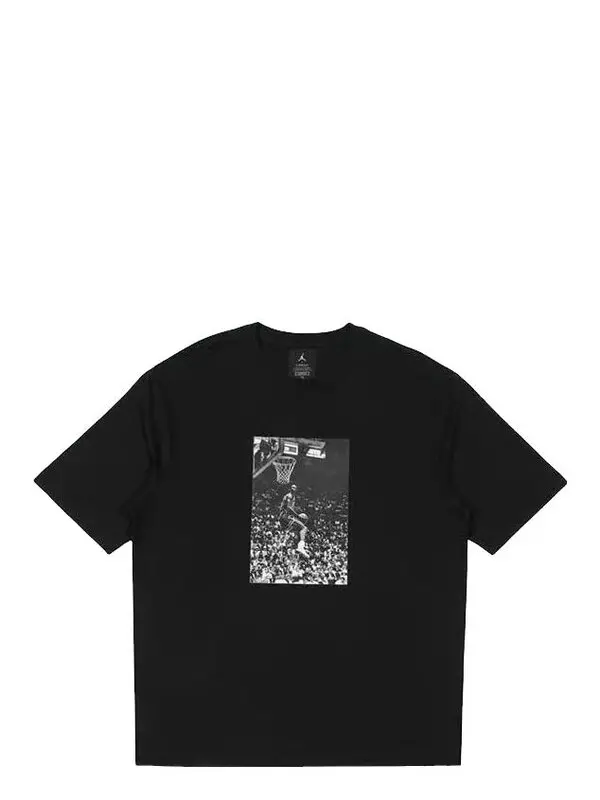 JORDAN X Union La Dunk Printing Sports Round Neck T-shirt Asia Sizing - Black