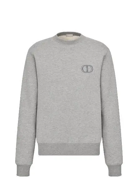 Dior Embroidered Crewneck Sweatshirt - Grey