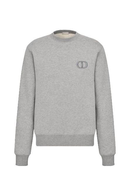 Dior Embroidered Crewneck Sweatshirt - Grey