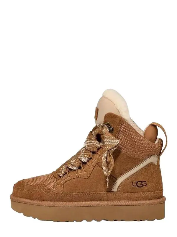 UGG Highmel Lace Up High Top Sneakers - Chestnut