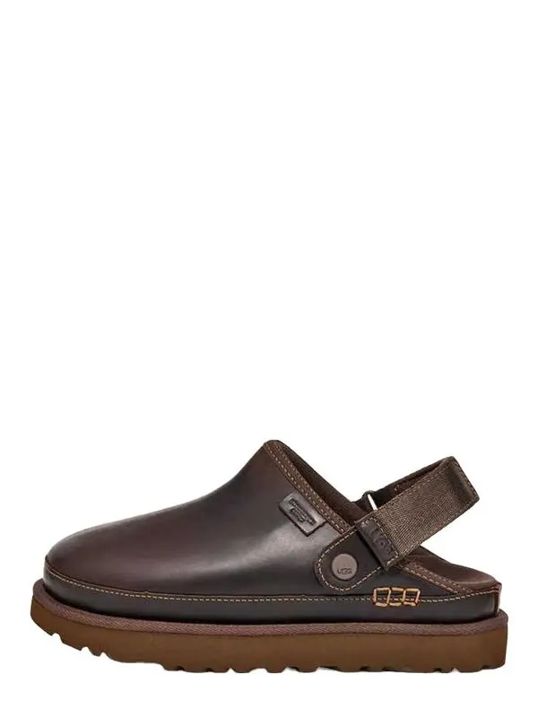 UGG Goldenstar Clog Leather Regen - Ironwood Brown