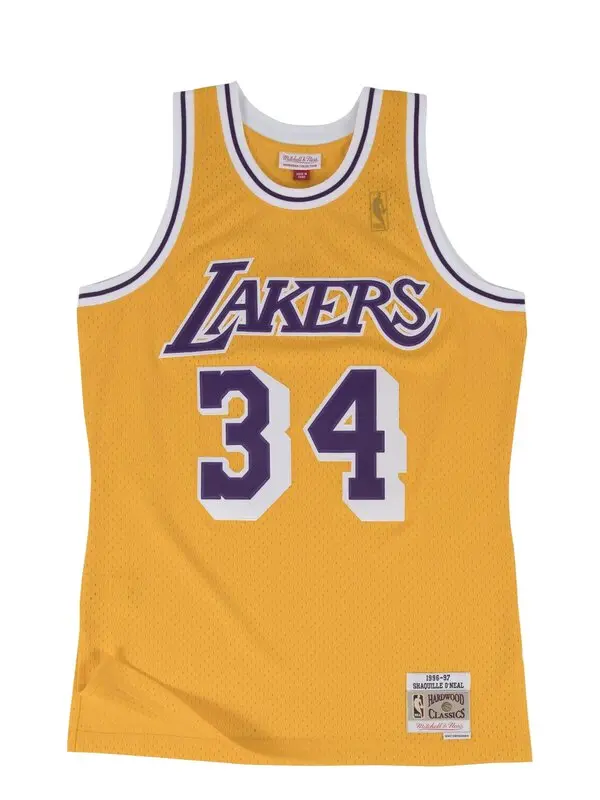 Mitchell & Ness X Nba Los Angeles Lakers 1996-97 Home Swingman Jersey 'shaquille O'neal 34 - Yellow